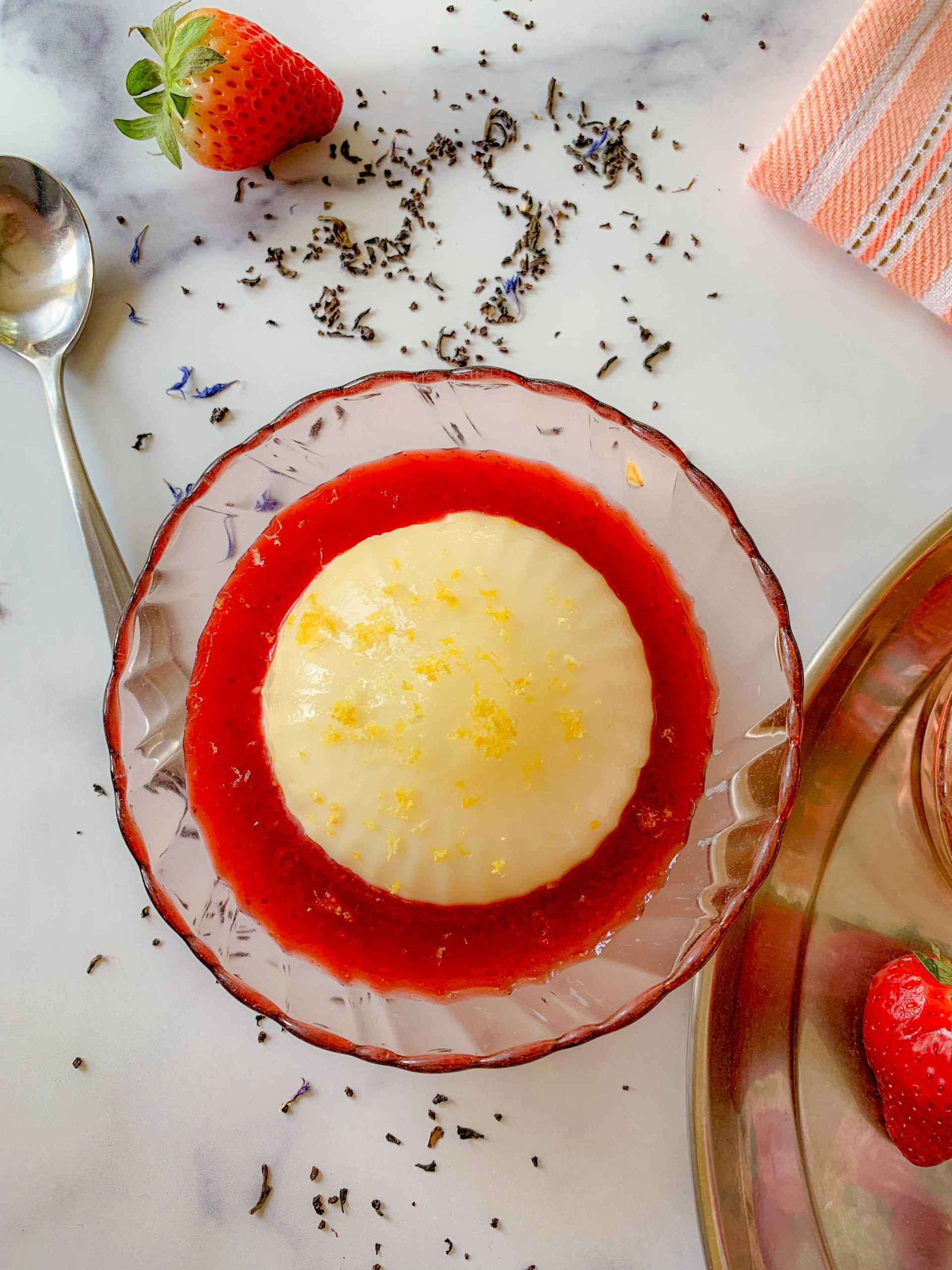 How To Make Creamy Lemon Blancmange With Strawberry Sauce » Not ...