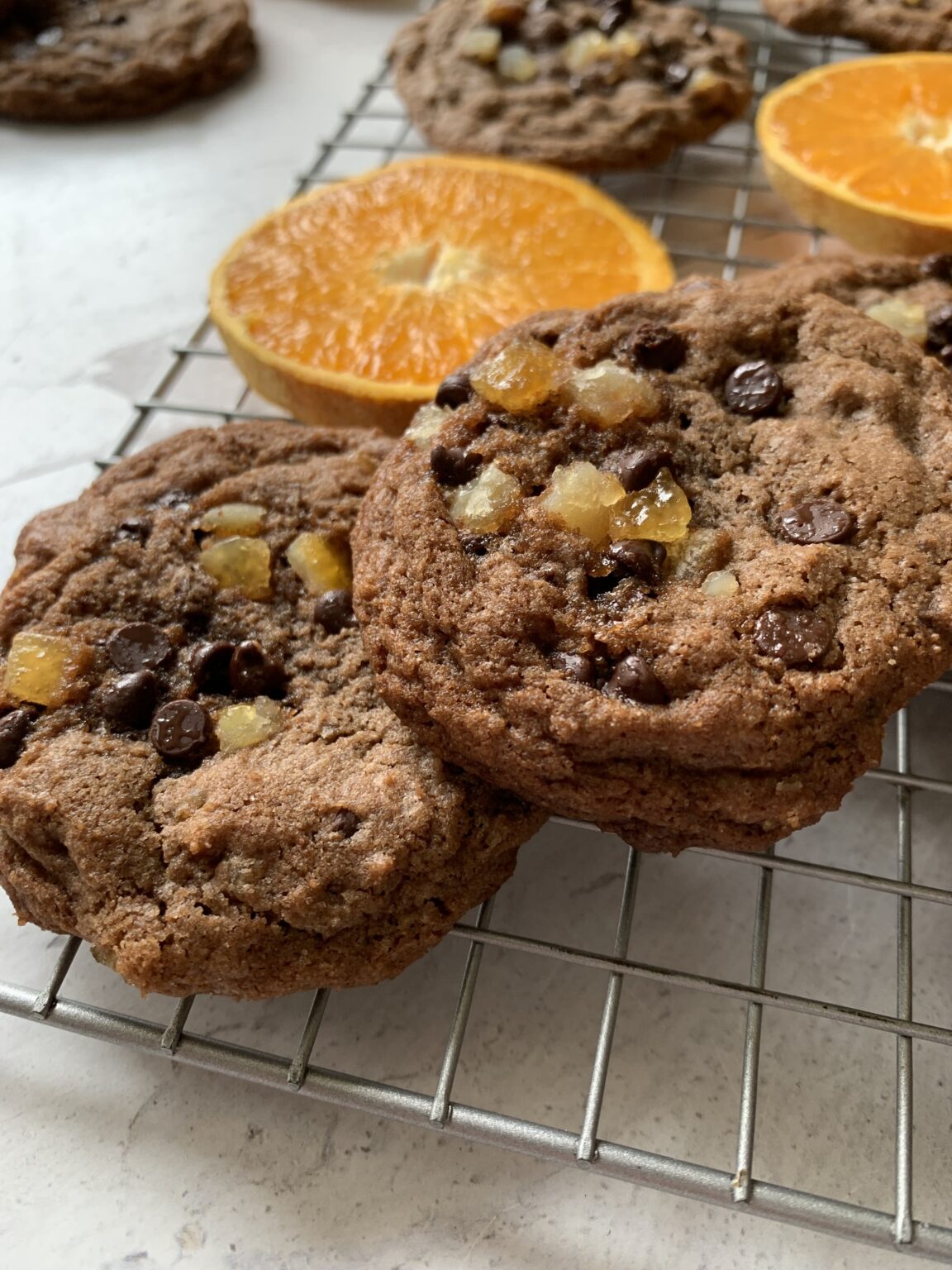 Double Chocolate Fudge Cookies with Candied Orange » Not Entirely Average