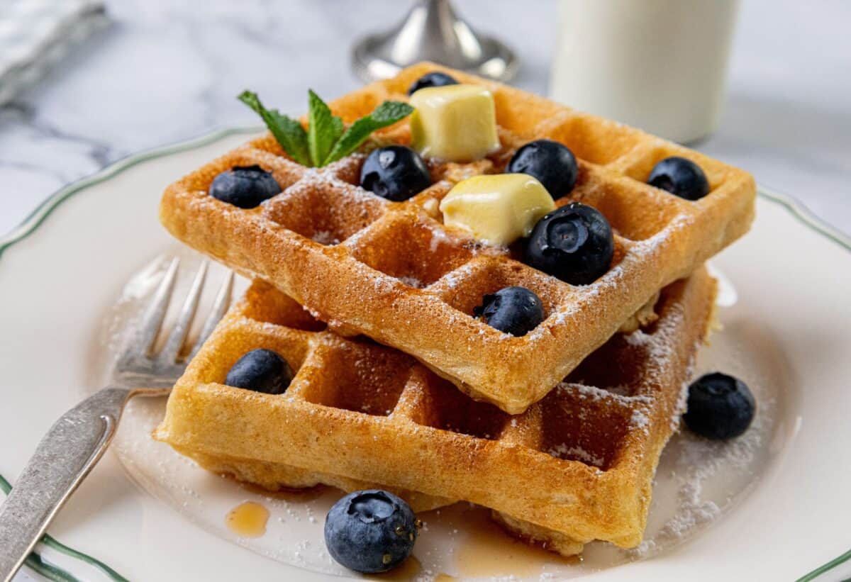 Buttery Crisp Cornmeal Waffles » Not Entirely Average