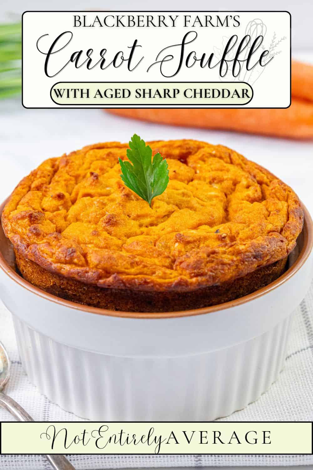 Perfectly Fluffy Carrot and Cheddar Souffle » Not Entirely Average