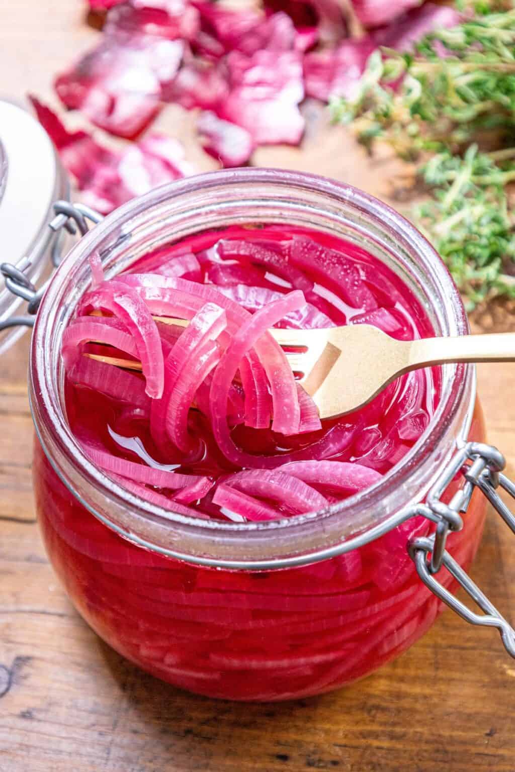 Sweet and Spicy Pickled Red Onions » Not Entirely Average